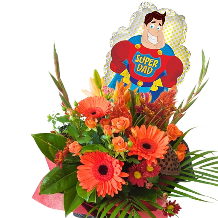 Super Dad Bouquet & Balloon | Fathers Day Flowers | Free Flower ...